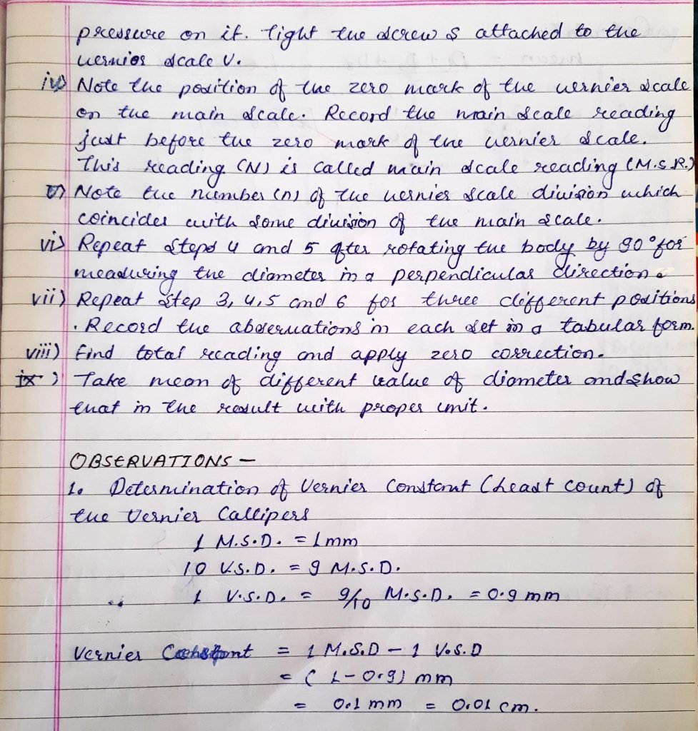 11 Physics Practical Notebook – CHEMIGOD